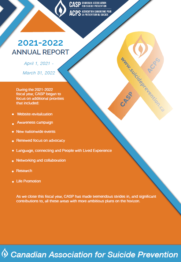 Annual Reports - Canadian Association For Suicide Prevention